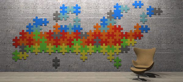 Adhesive Wall and Ceiling Panels Jigsaw | Acoustics2Go | Ergosystem