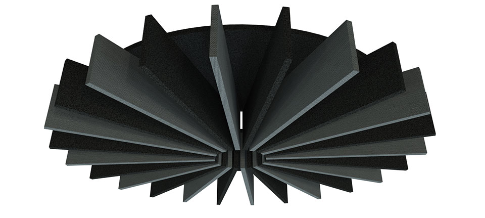 Acoustic Baffles 30 Degree Radial | Acoustics2Go | Ergosystem